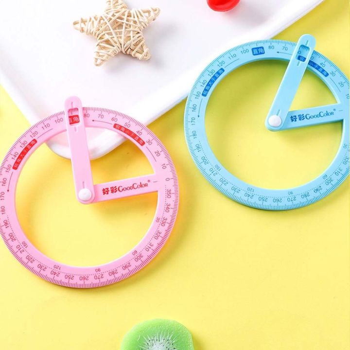Plastic Portable Math Geometry Protractor School Supplies Painting ...