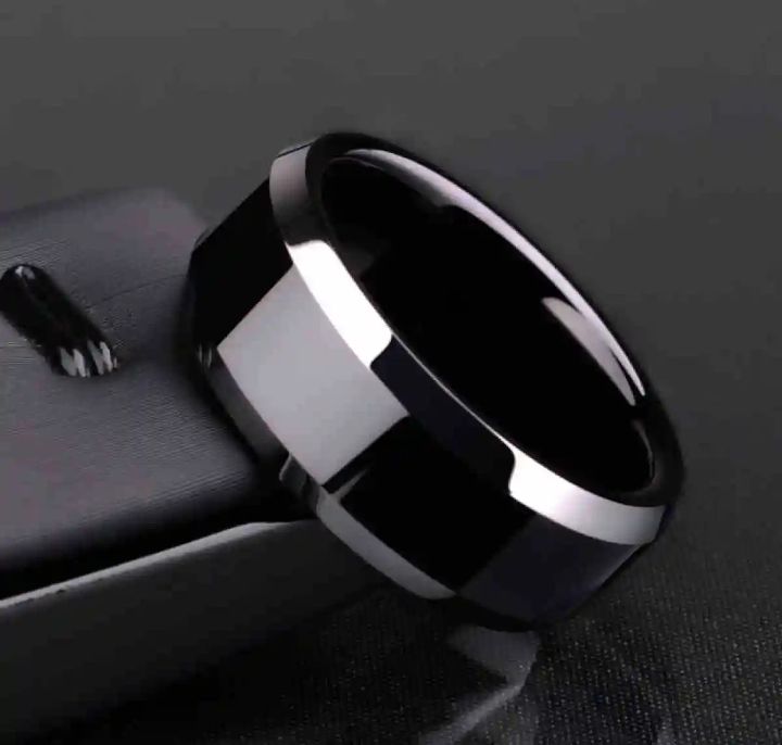 Black Titanium Men Ring For Boys - Never Fade Never Scratch | Daraz.pk