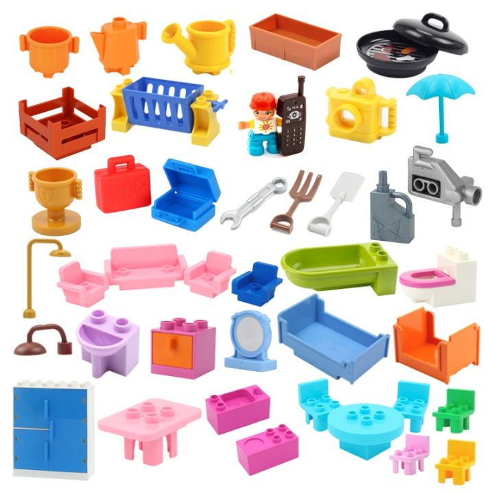 Big Building Blocks Furniture Model Accessories Compatible Bricks House ...