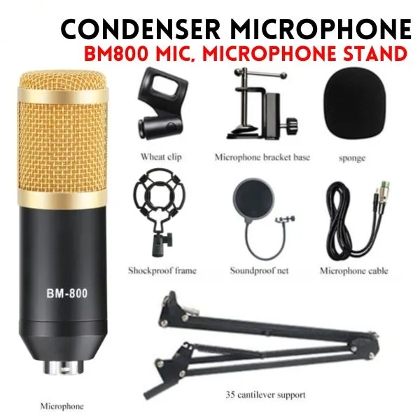 Wireless Mic BM800 Full Kit - Condenser Wireless Microphone BM800 Only ...