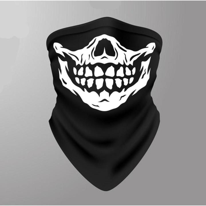 Black Balaclava Ghosts Skull Full Face Mask Outdoor Motorcycle Bike ...