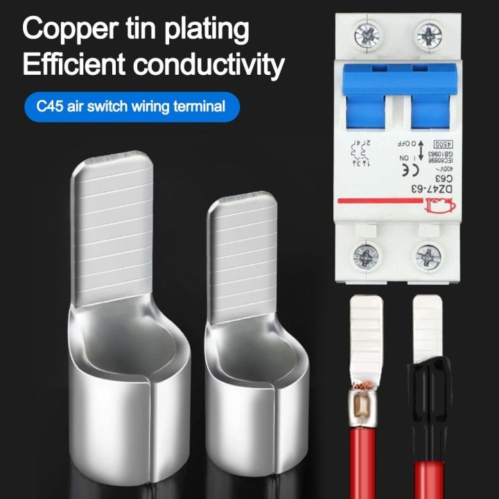 Nose Cold Pressed End Copper Tin Plated C45 Terminals Pin-Shaped C45 ...