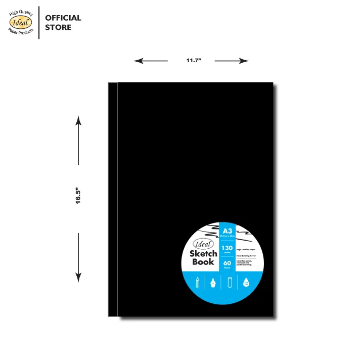 Hard Bind Sketch Book - A3 Size - 130g Paper | Daraz.pk