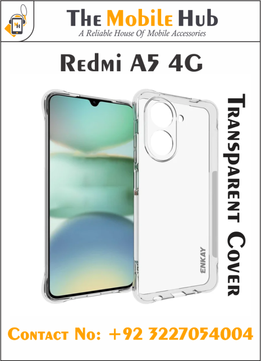 Transparent Back Cover for Redmi A5 – Soft Silicone Shockproof Case for ...