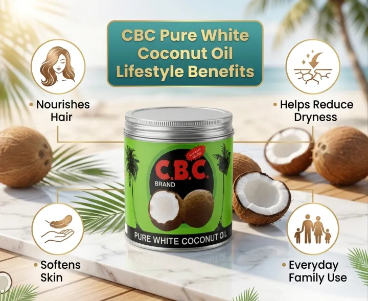 CBC Pure White Coconut Oil 400gm | Premium Edible Coconut Oil ...