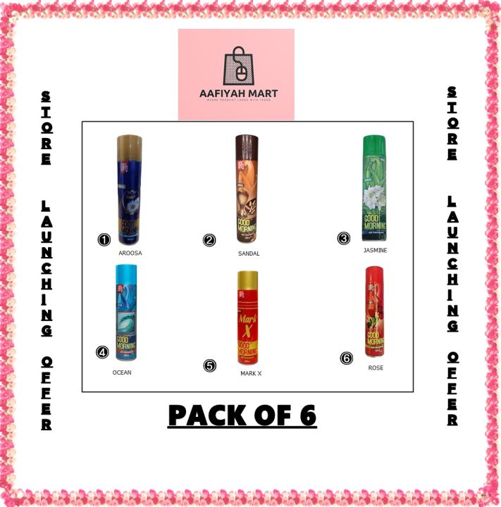 GOOD MORNING ROOM SPRAY 300ML - PACK OF 6 | Daraz.pk