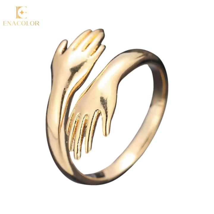 New Simple Hug Hand Open Rings | Daraz.pk