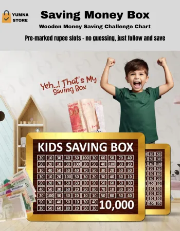 100000pkr money saving box,Wooden Money Challenge – Smart Financial ...