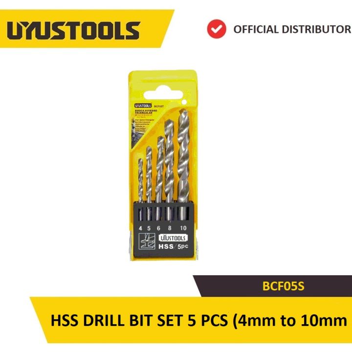 UYUSTOOL BCF05S HSS DRILL BIT SET (4mm to 10mm) | Daraz.pk