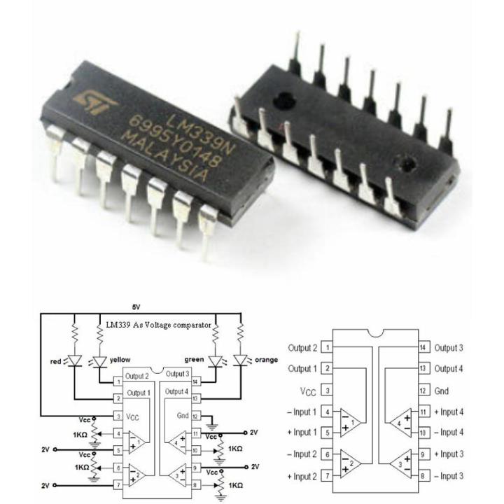 2pcs LM339N LM339 Comparator IC Low APower Quad Voltage Comparator | Daraz.pk