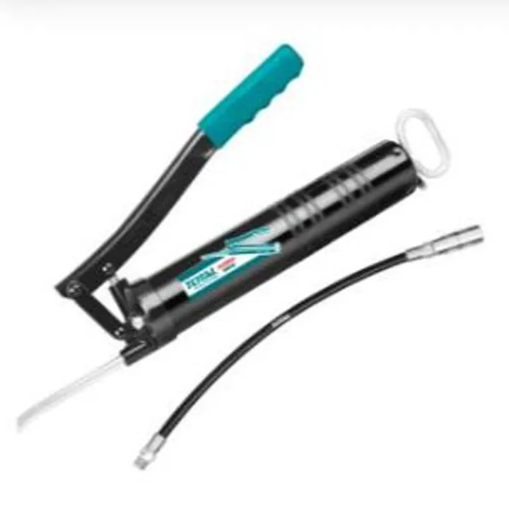 TOTAL 400CC Heavy-Duty Grease Gun with 12" High Pressure Flexible Nylon ...