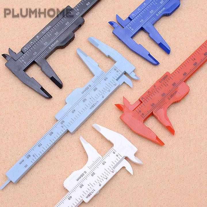 High quality 1pcs 0-120mm double rule scale plastic Vernier caliper ...