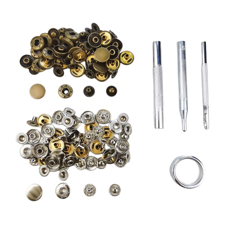 30Set 12mm MINI Press Studs Sewing Button Snap Fasteners Sewing Leather ...