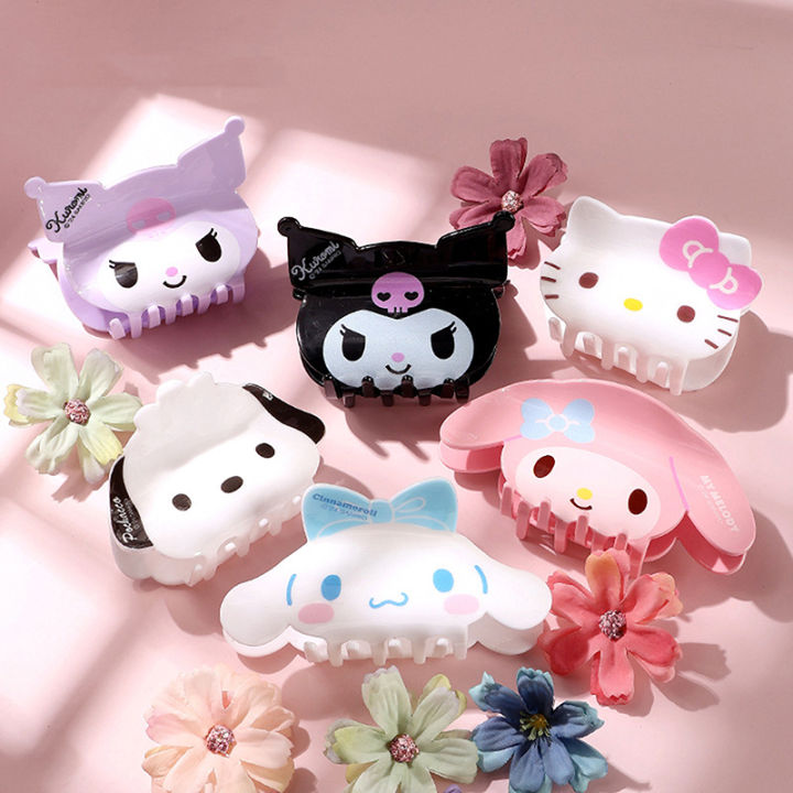 Kawaii Sanrio Hello Kitty Hair Clip Cinnamoroll Kuromi My Melody Hair ...