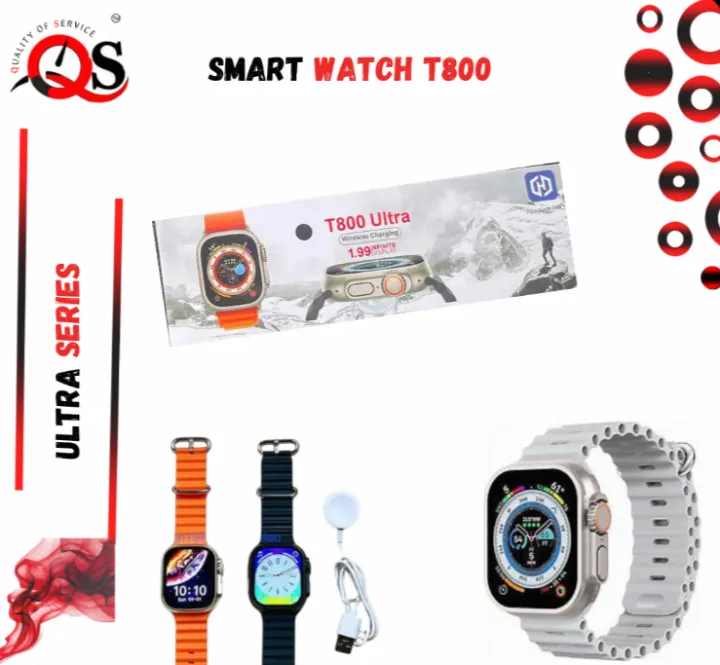 Smart Watch T800 Ultra Series Wireless Charging 1.99 Infinity Dispaly ...