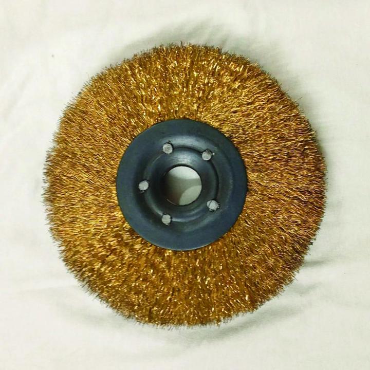 Steel Wire Brush Brass Coated 7x1" | Daraz.pk