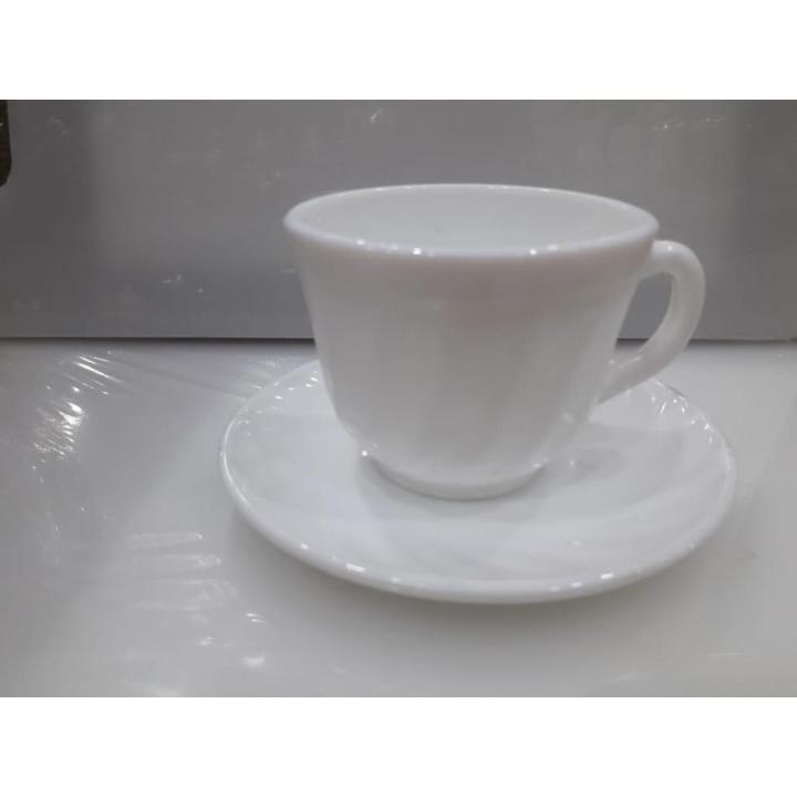 Stone ware tea cup and saucer set (6 Cups and 6 Saucers) Marble Set Tea ...