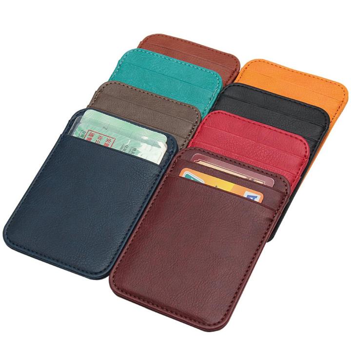 Portable 5 Cards ID Card Holder Classical Vertical Mini Solid Credit ...