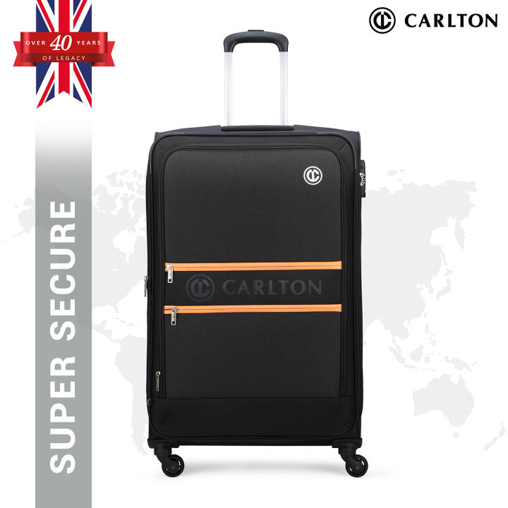 CARLTON APACHE PLUS SOFT LUGGAGE TROLLEY SUITCASE 4 WHEELS EXPANDABLE ...