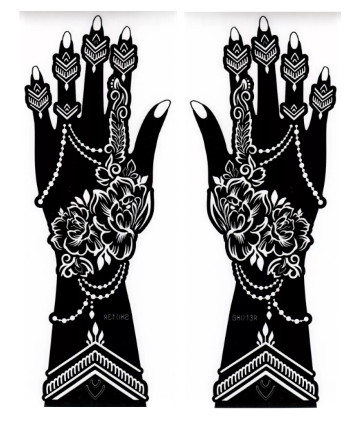 Mehandi stickers ,Mehendi Stickers for Girls,Women and Kids, Henna ...
