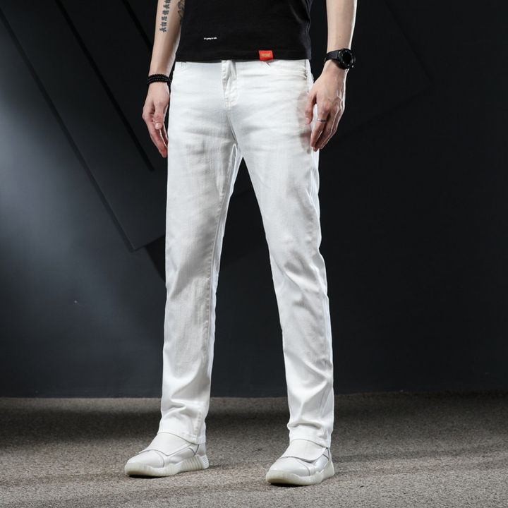 White Cotton Jeans Pants for Men | Daraz.pk