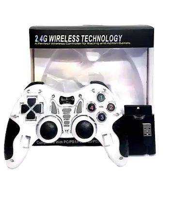 2.4G Wireless Gaming Controller Joystick for Pc Games (White) Joystick ...