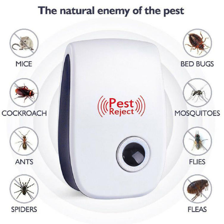 Electronic Ultrasonic Pest Reject Bug Mosquito Cockroach Mouse Killer ...