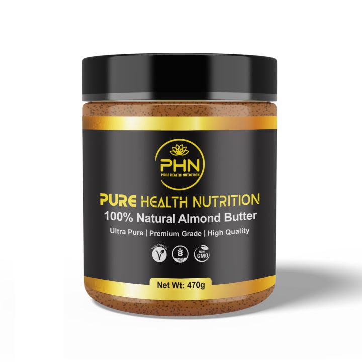 Almond Butter 470 g (100% Natural & High in Protein) by PHN | Daraz.pk