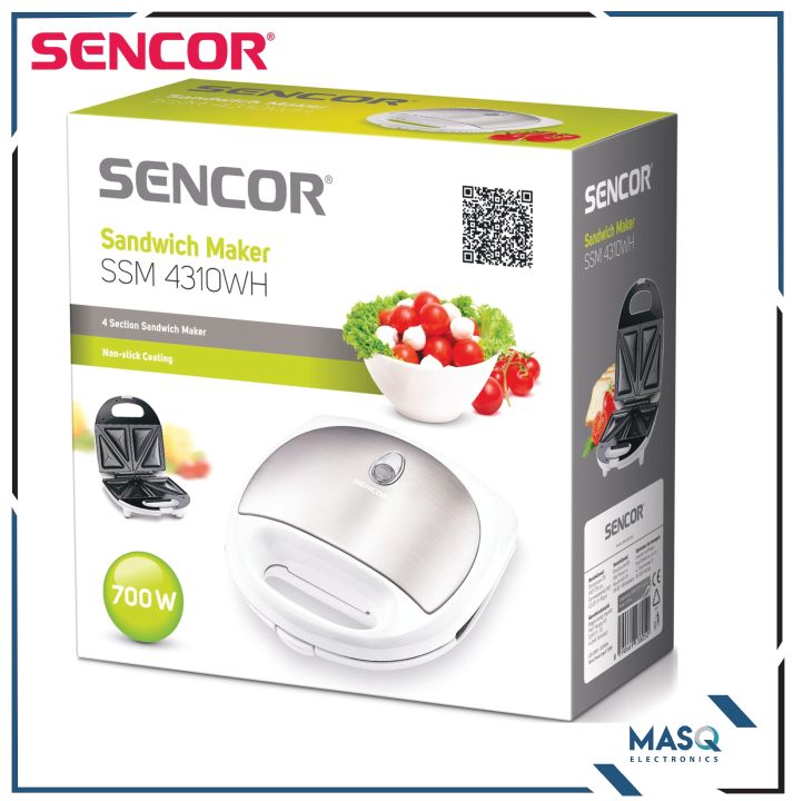Sencor Sandwich Maker – SSM4310WH | Automatic Nonstick Cooking Cast ...