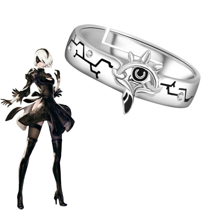 Game NieR:Automata Ring 2B Type B YoRHa Cosplay Adjustable Unisex Rings ...