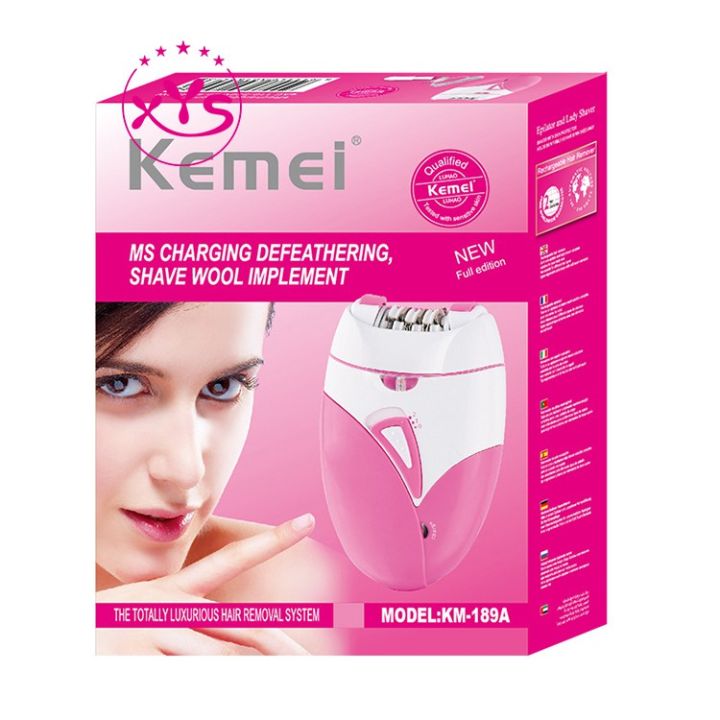 Kemi Rechargeable Lady Epilator Electric Hair Remover Bikini Hair ...