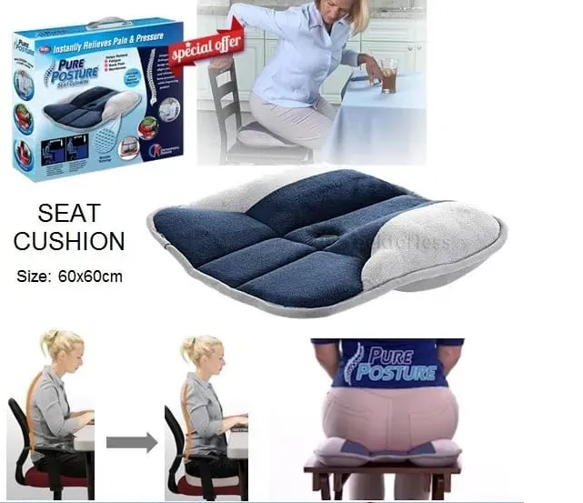 HT Pure Posture Memory Foam Seat Cushion For Relaxation Sciatica ...