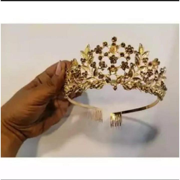 New trendy 2022 gold plated princess crown for beautiful girls and ...