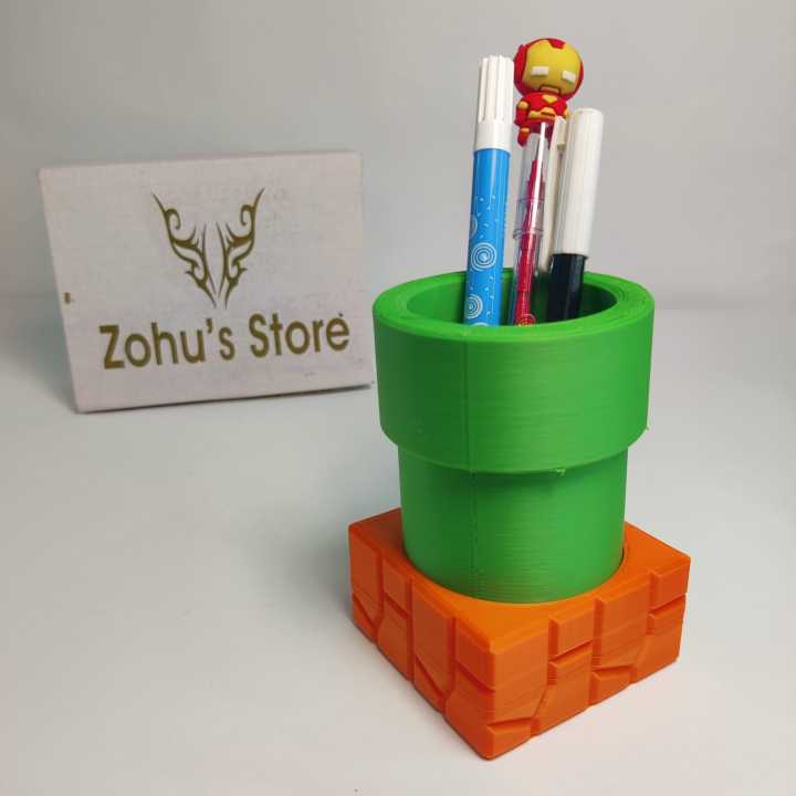 Super Mario Pipe Pen Holder Bros Pipe - Desktop Pencil Holder for ...