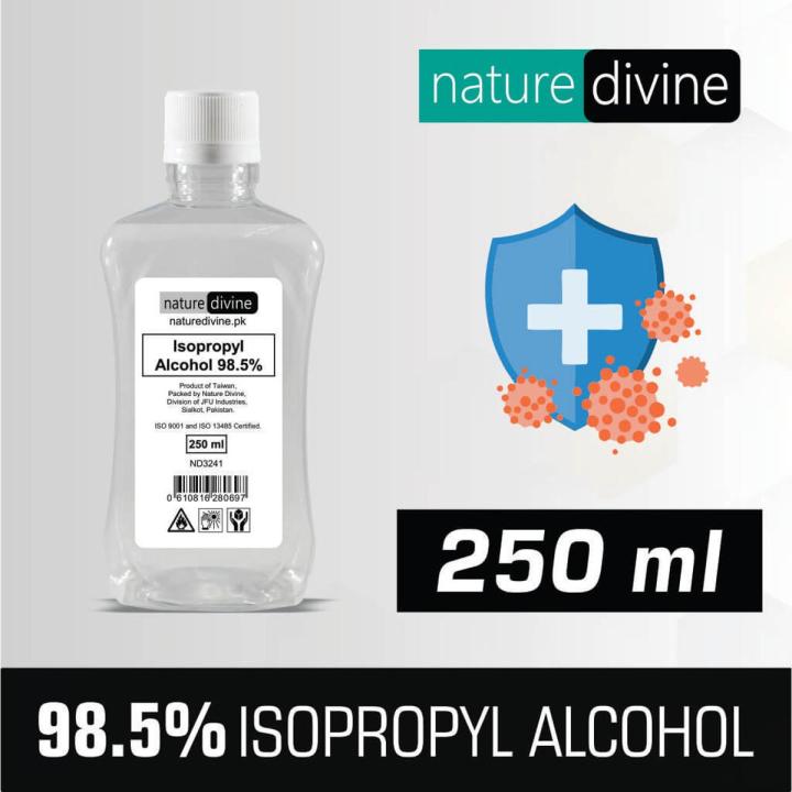 250 ml Nature Divine 98.5% Isopropyl Alcohol, IPA Rubbing Alcohol, Hand ...