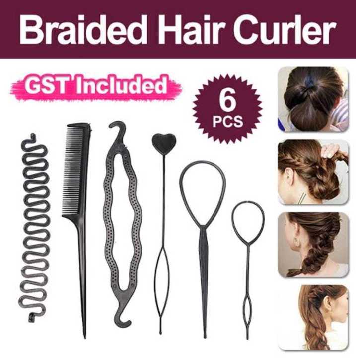 Girls Hair Styling Set - Professional Bun Roller Maker, Twist, and ...