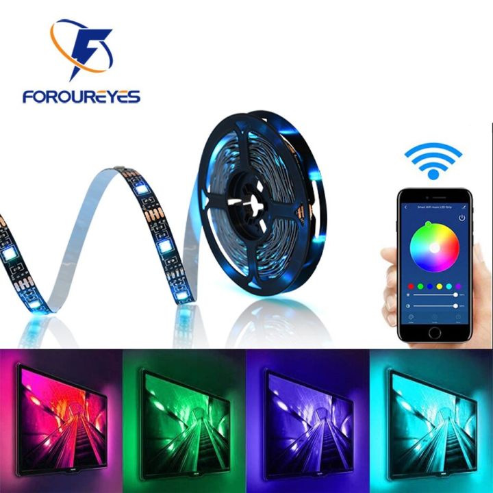 USB LED Strip Light Smart APP Control SMD 5050 Colorful DC5V Flexible ...