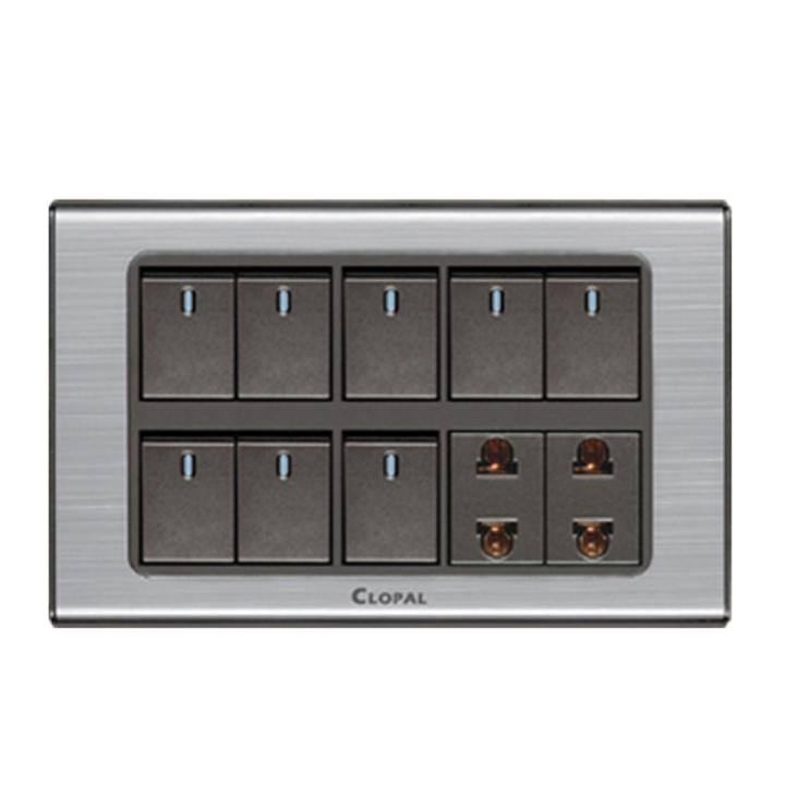 Clopal Inspire Series 8 switch + 2 socket Superior Quality | Daraz.pk