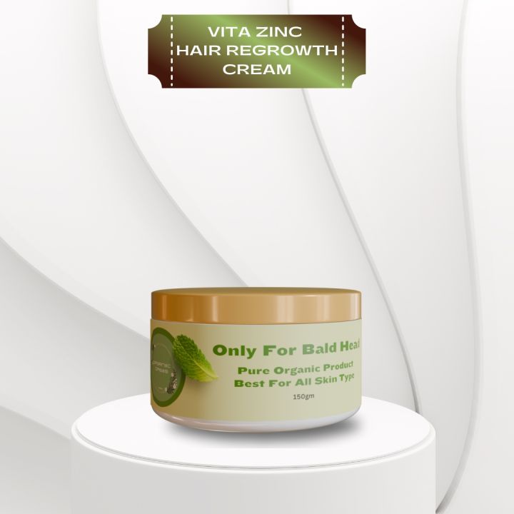 Vitazinc Hair Cream for Regrowth – Powerful Bald Head Treatment, Anti ...