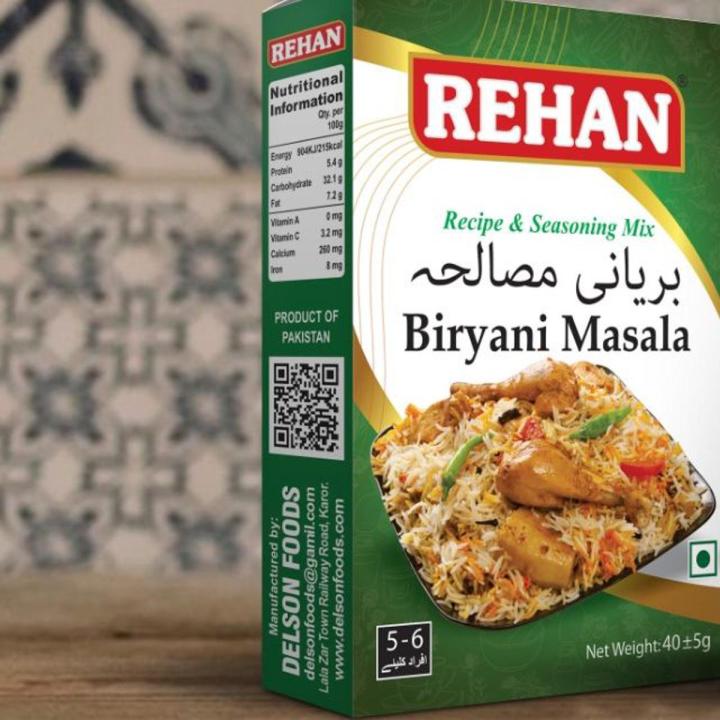 REHAN BIRYANI MASALA , Rehan Biryani Seasoning 45GM | Daraz.pk