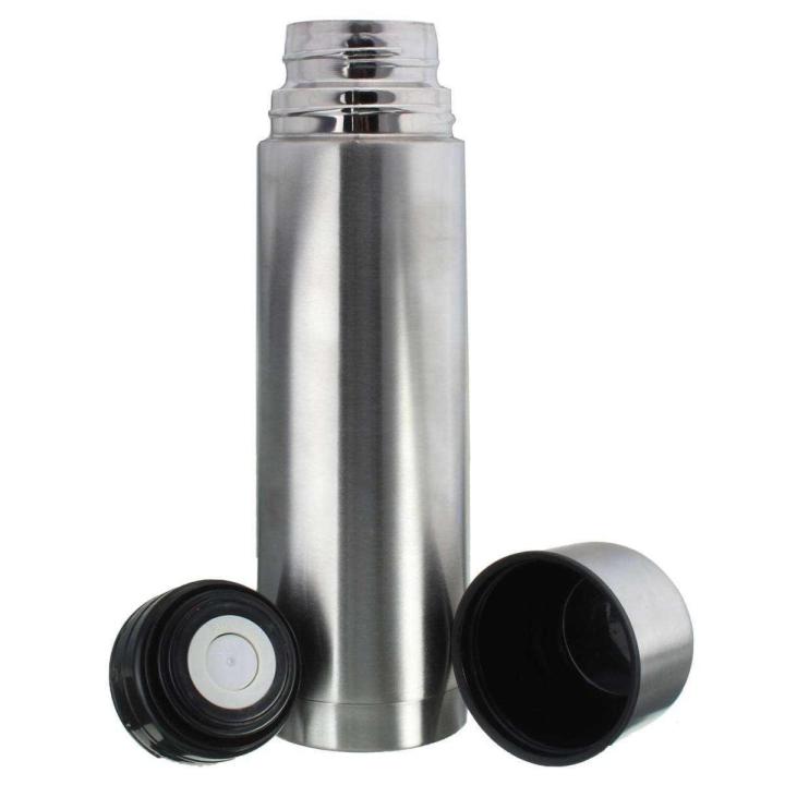 Silver 1000ml Stainless Steel Vacuum Thermoses Flask Cup Hot Cold ...