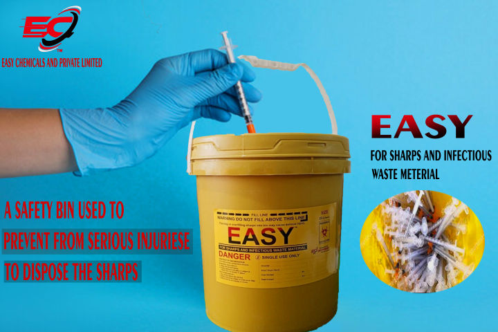 Easy Plastic Sharps Container Yellow 20L | Daraz.pk