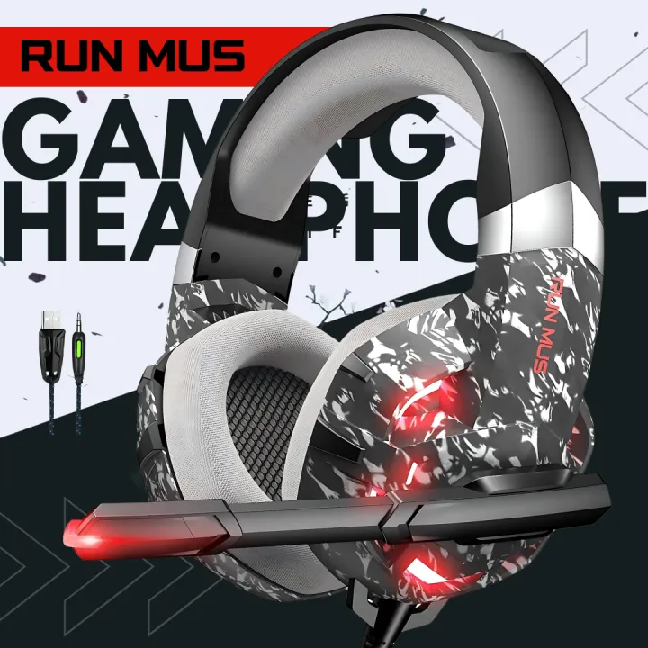 RGB 7.1 Gaming Headphones Wired Gaming Headset With RGB Lights Stereo ...