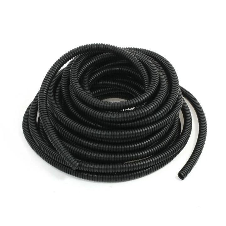 Uxcell 10M 11M 7.5M 3.2M 1M Flexible Corrugated Tube Black Insulate ...