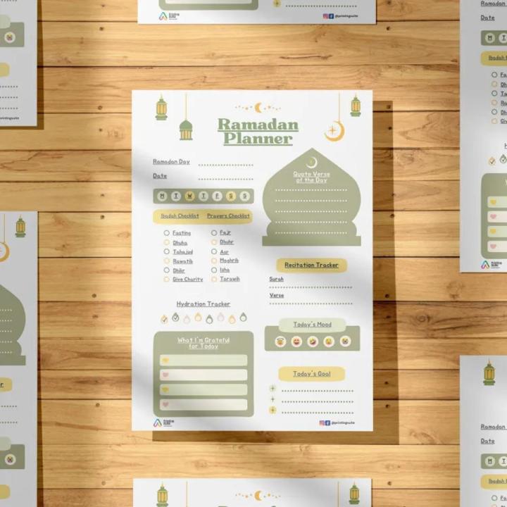 Beautiful Ramazan Daily Planner Your Daily Routine Track, Tare Of 30 ...
