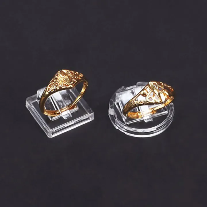10PCS Transparent Finger Ring Display Stand Holder Jewelry Tray Ring ...