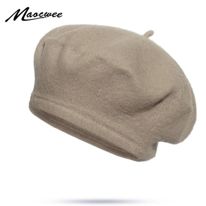 Beret Hats Women Winter French Hat Girls Solid Color Fashion Thin Autumn Spring Beret Hat For ...
