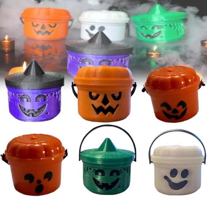 Novelty Spooky Demon Halloween Mini Boo Bucket With Handles Party ...