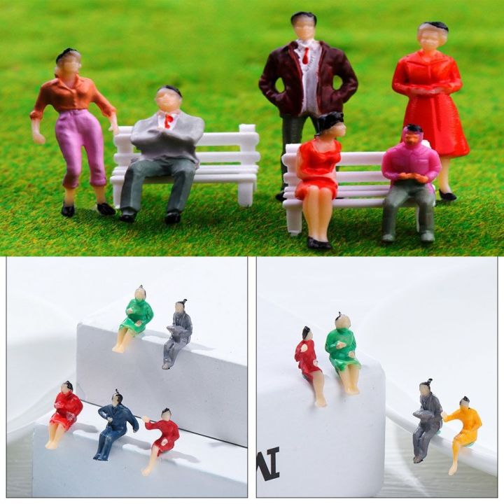 10pcs Kids Toys Mixed Color Pose 1:87 DIY Character Sit People Figures ...