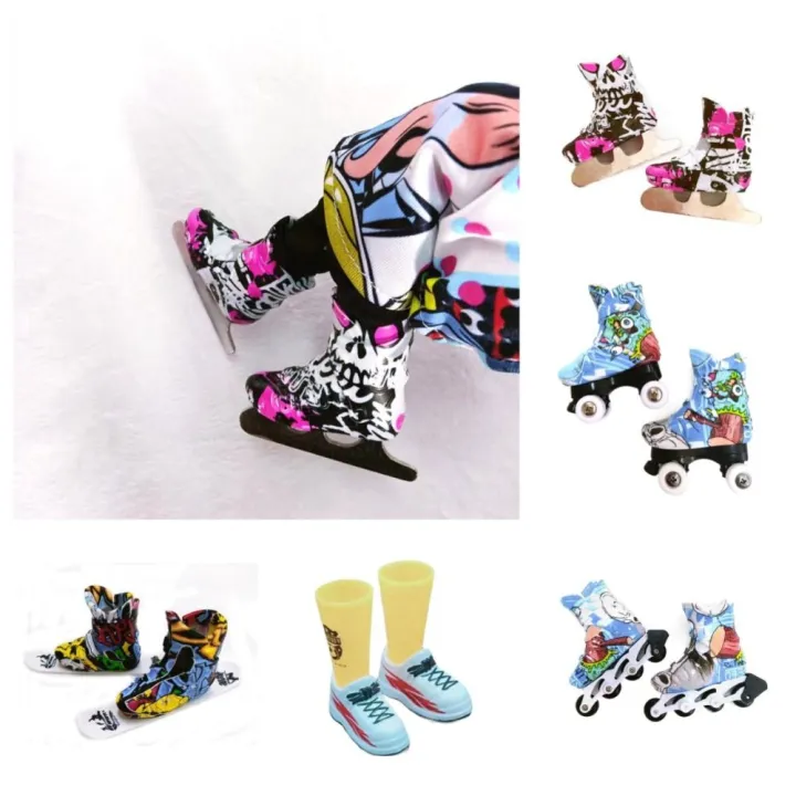 Novelty Mini Roller Skates Toy Sneakers Sports Finger Shoe Mini Ice ...